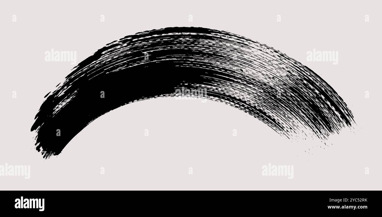 Brush stroke background. Vector painted curve, isolated on white ...