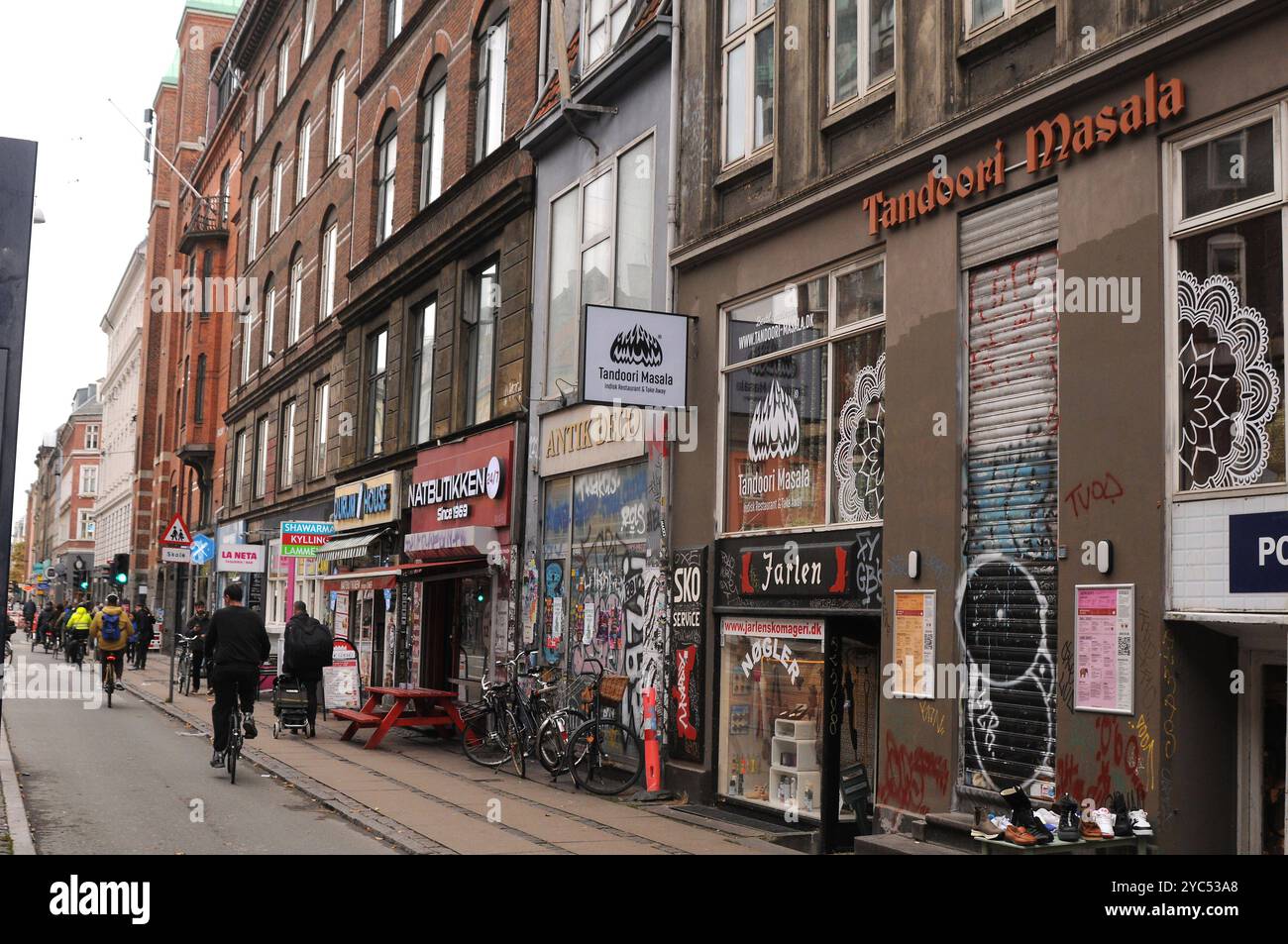 Copenhagen/ DenmarK/20 Oct. 2024/Noerrobrogade daily and business life ...