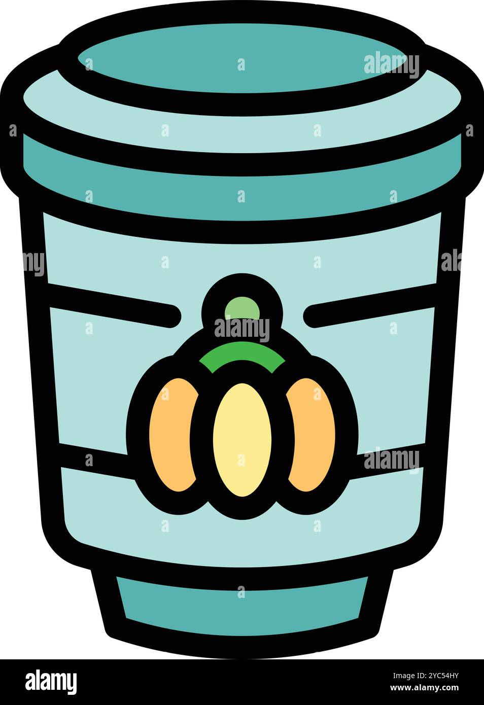 Cartoon vector illustration of a pumpkin spice latte, perfect for ...