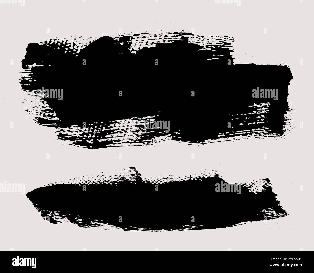 Brush strokes vector. Painted line and rectangle Stock Vector Image ...