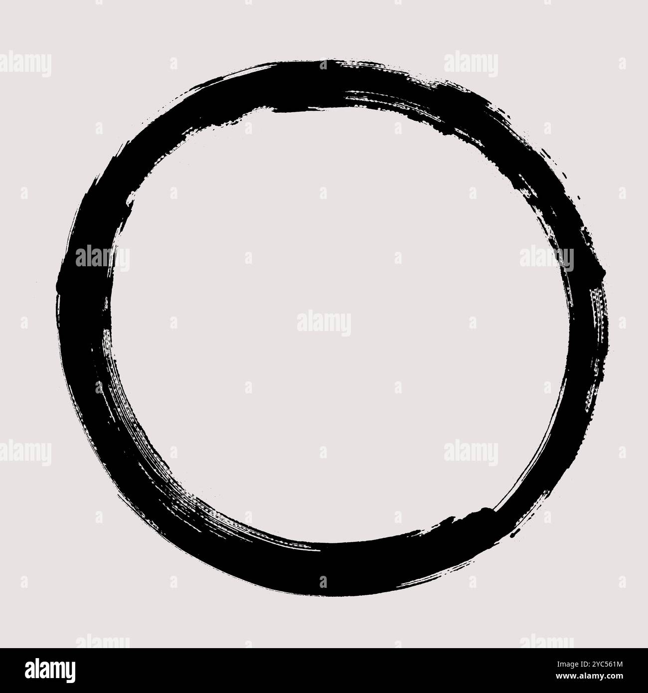 Circle brush stroke vector. Painted circle frame Stock Vector Image ...