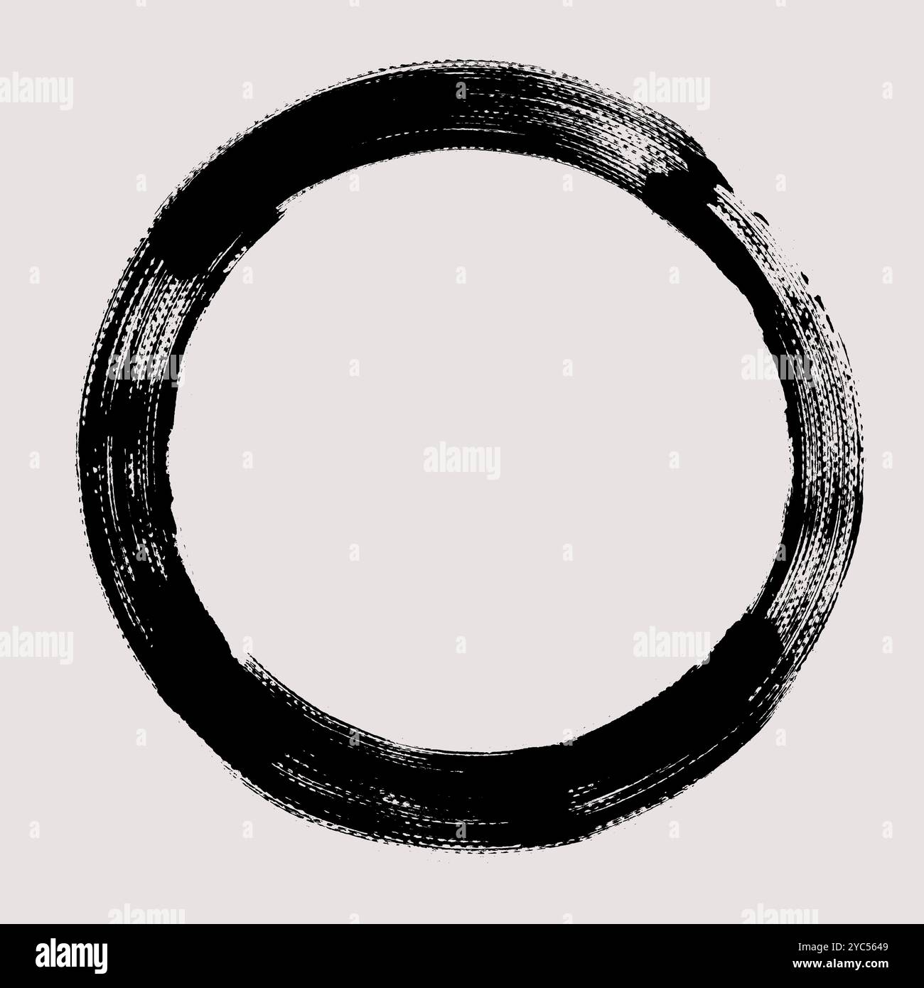 Circle brush stroke vector. Painted circle frame Stock Vector Image ...
