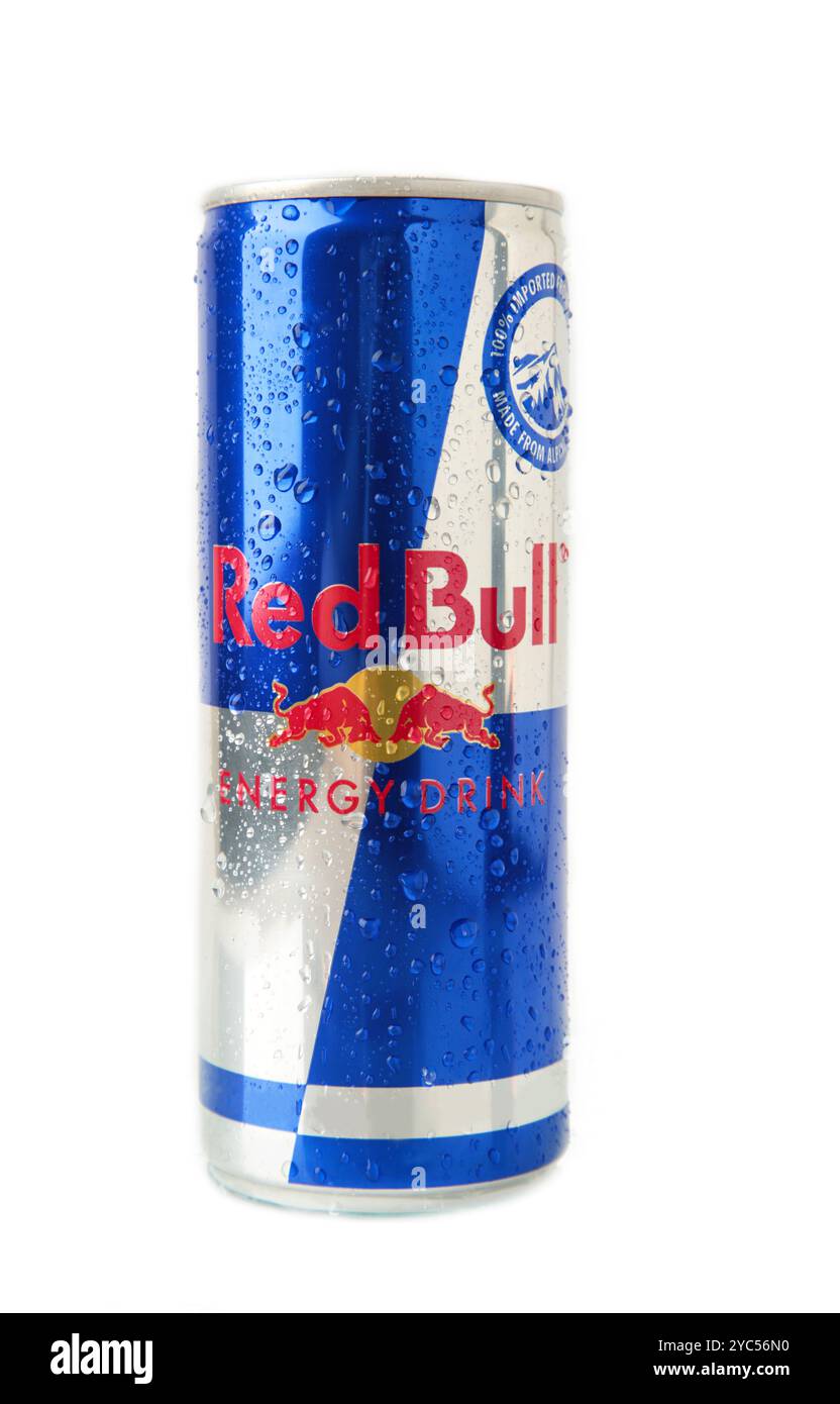 Mykolaiv, Ukraine - May 2, 2023: Red Bull Energy Drink in can with ...