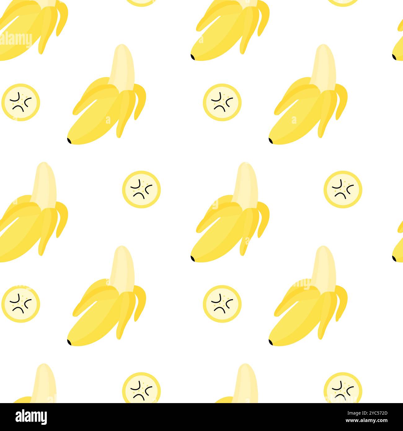 Doodle color tropical banana Cut Out Stock Images & Pictures - Alamy