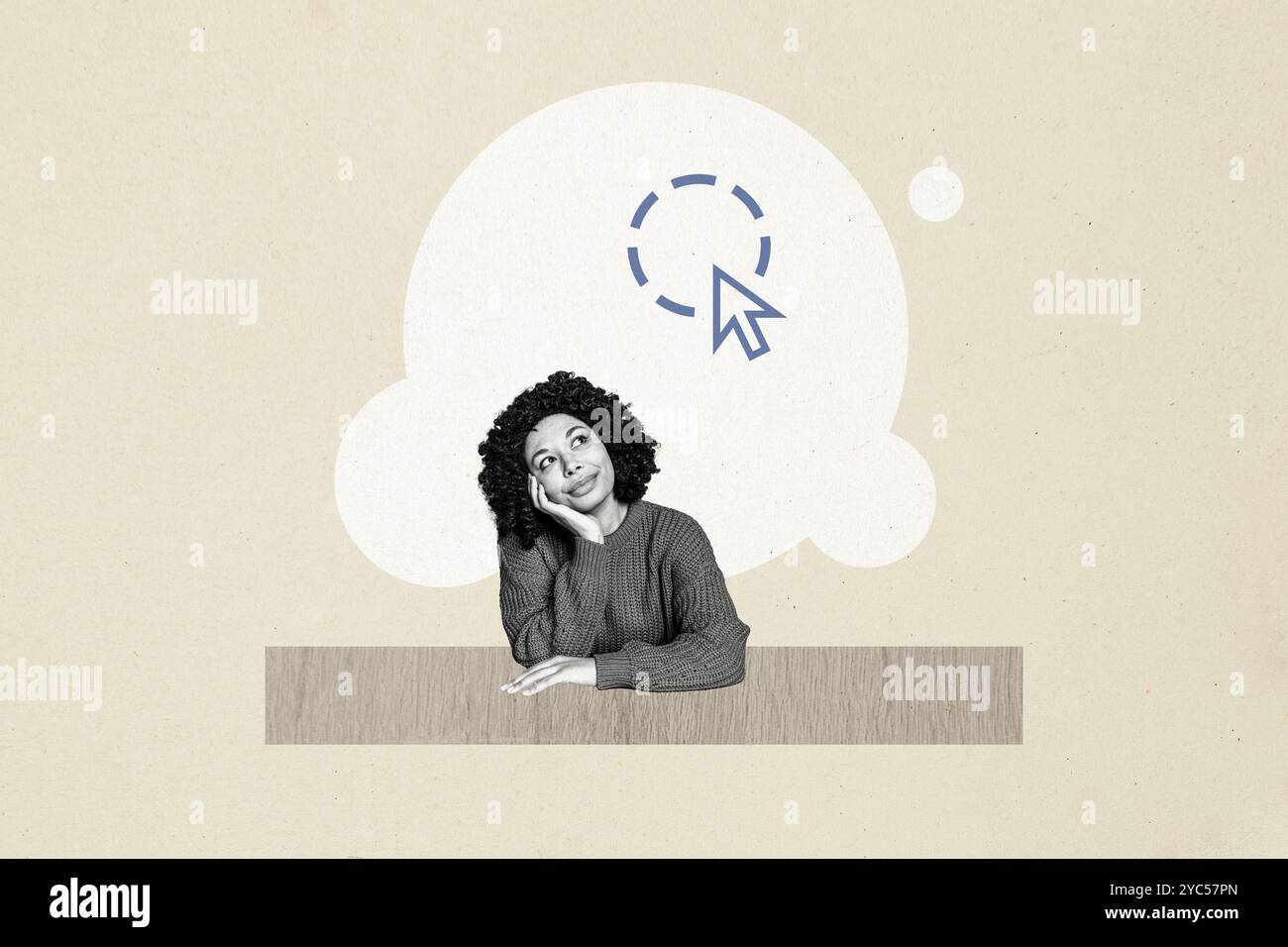 Composite trend artwork 3D sketch image photo collage of workspace ...