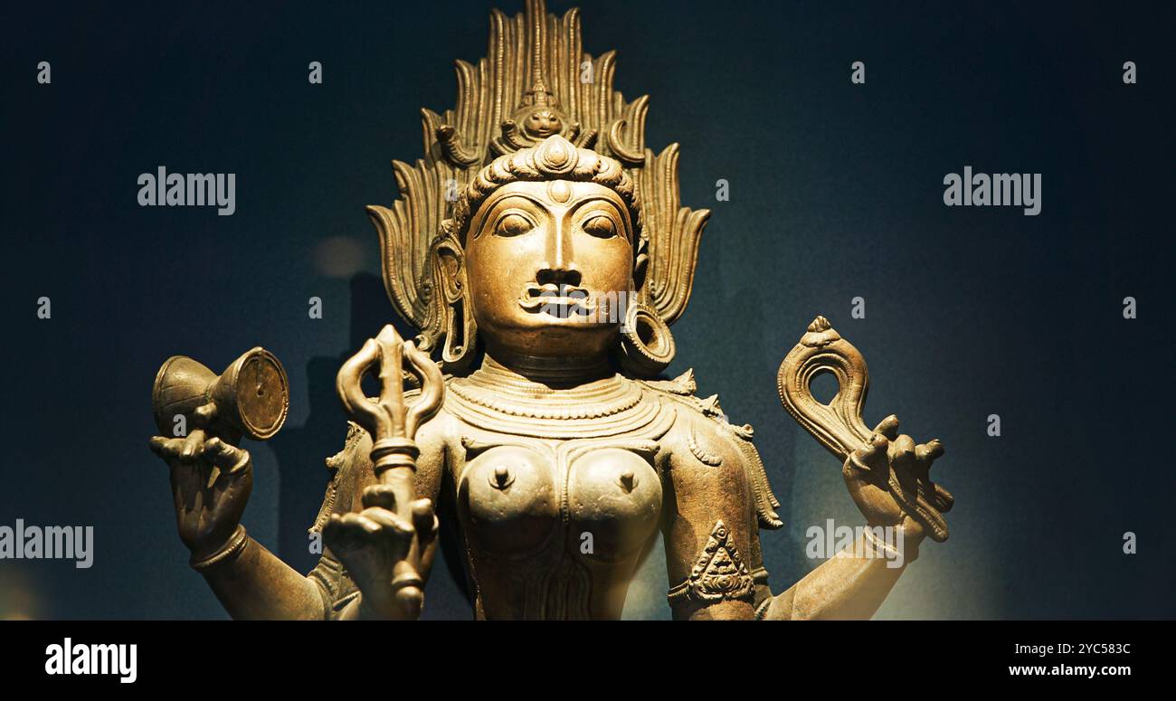 Bronze Statue Of Mahakali. Hindu Goddess Of And Death In Goddess ...