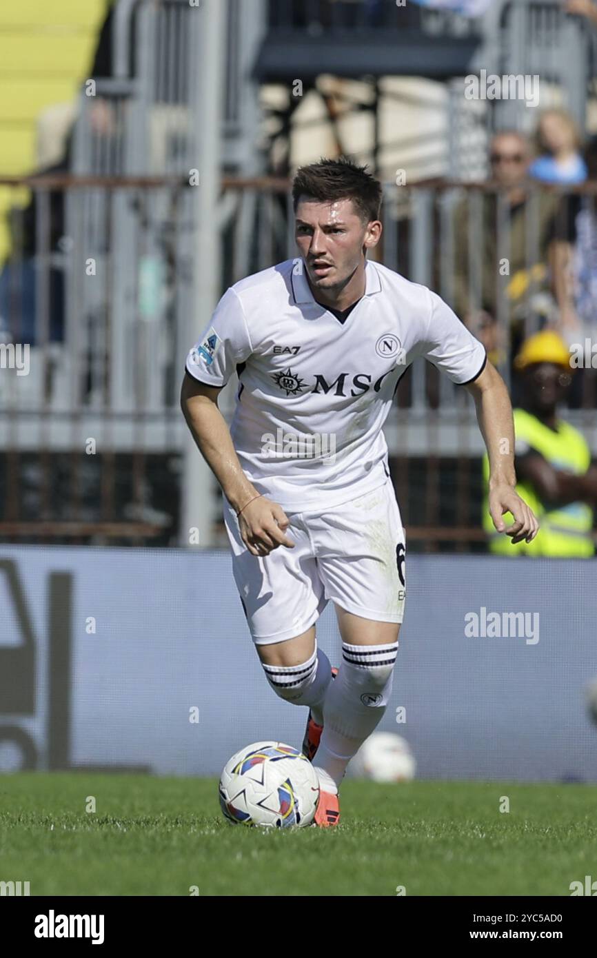 Napoli's Scottish midfielder Billy Gilmour controls the ball during the ...