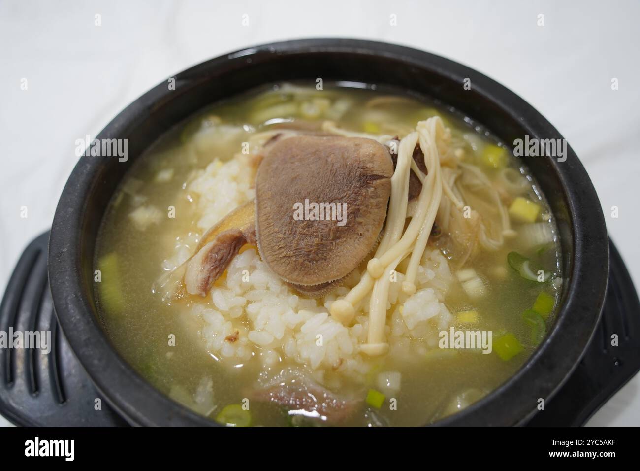 traditional Korean soup made by boiling beef head meat, ox bones ...