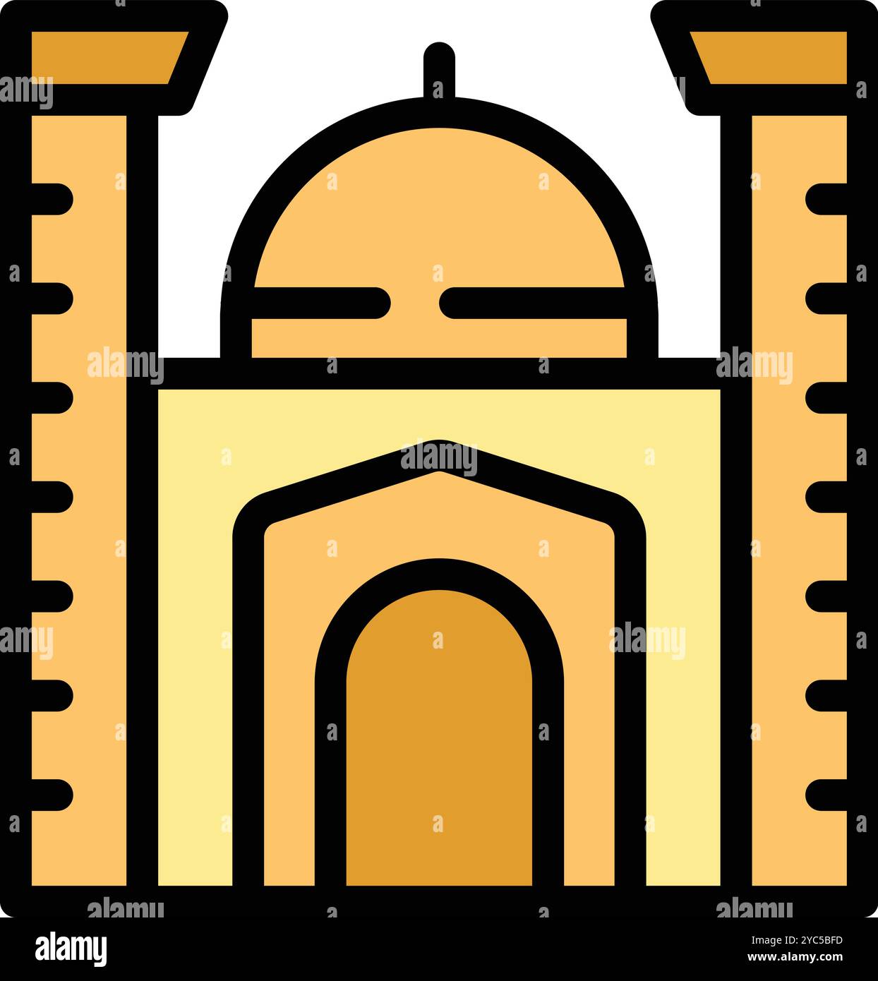 Uzbekistan building with golden roof and towers is a popular tourist ...
