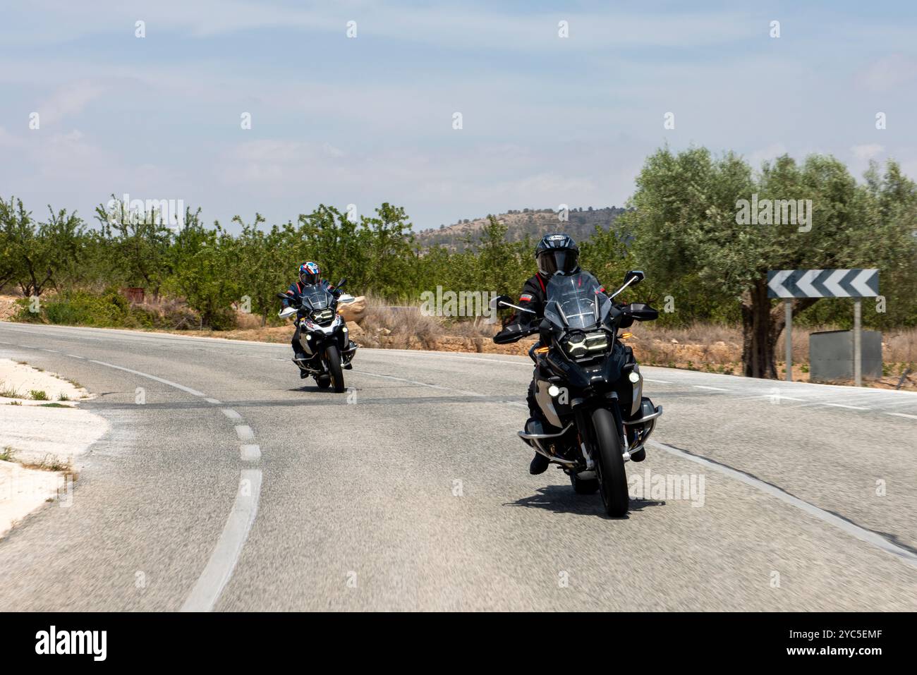 Riding a motorcycle on the open road Stock Photo - Alamy
