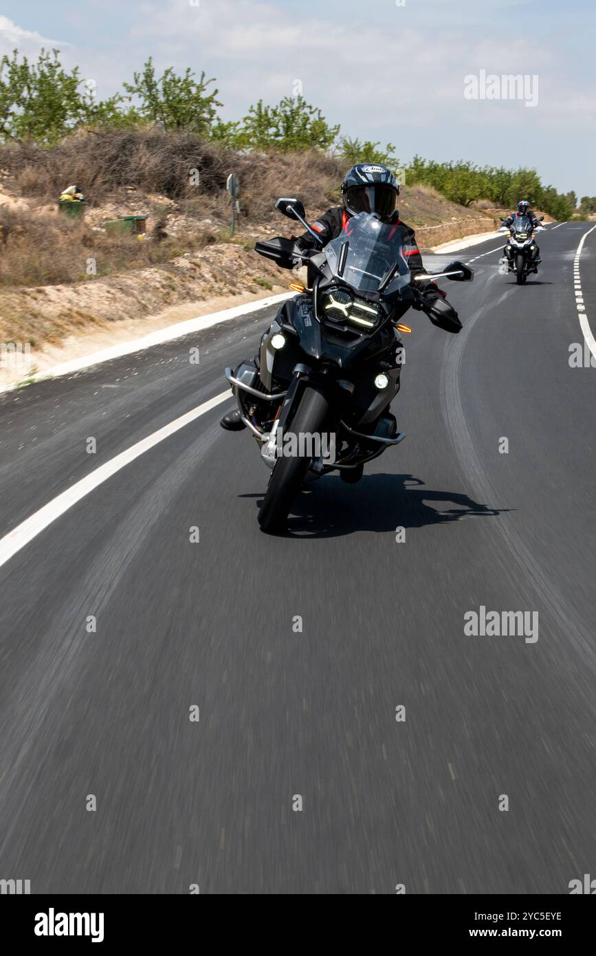 Riding a motorcycle on the open road Stock Photo - Alamy