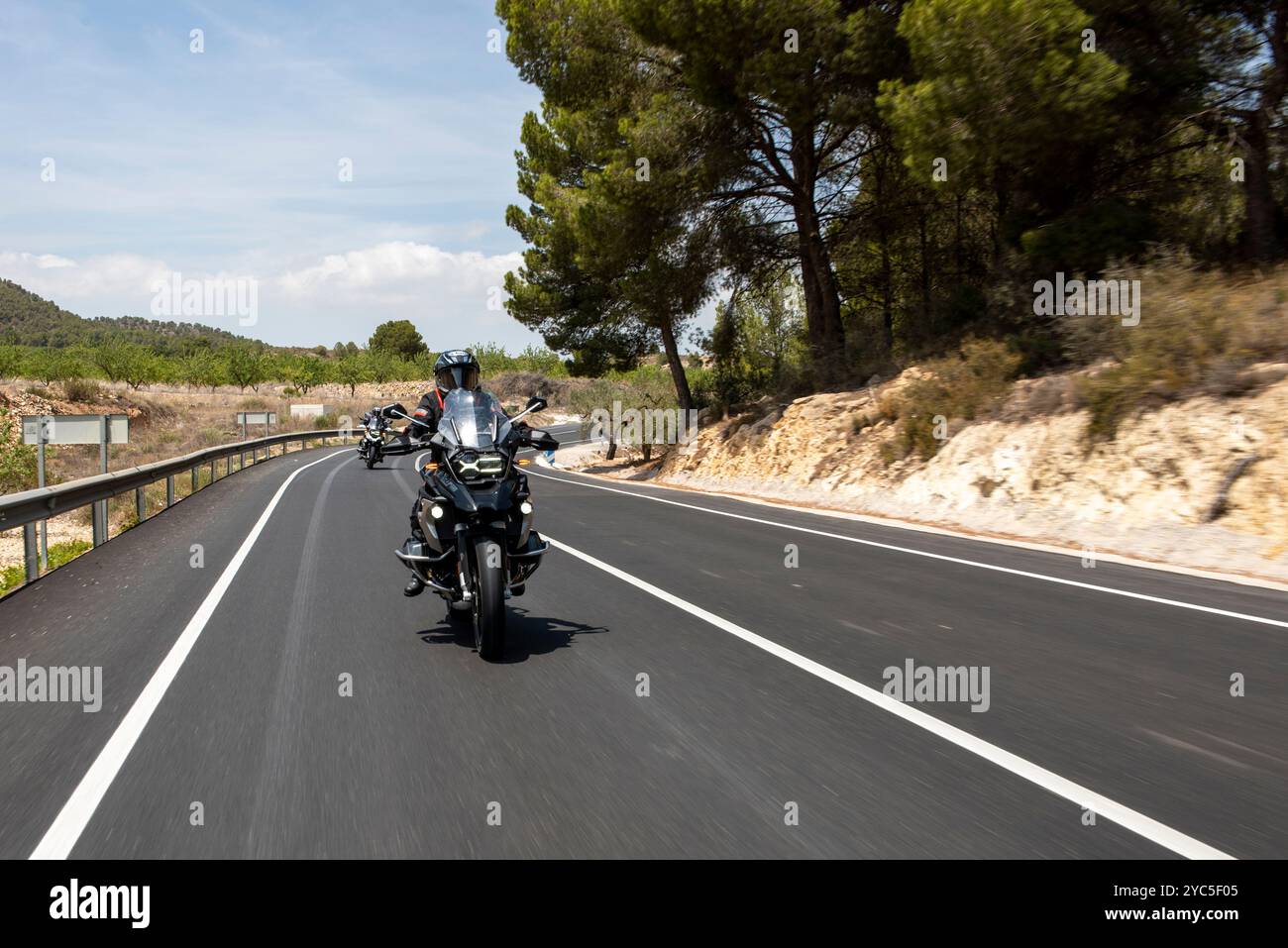 Riding a motorcycle on the open road Stock Photo - Alamy