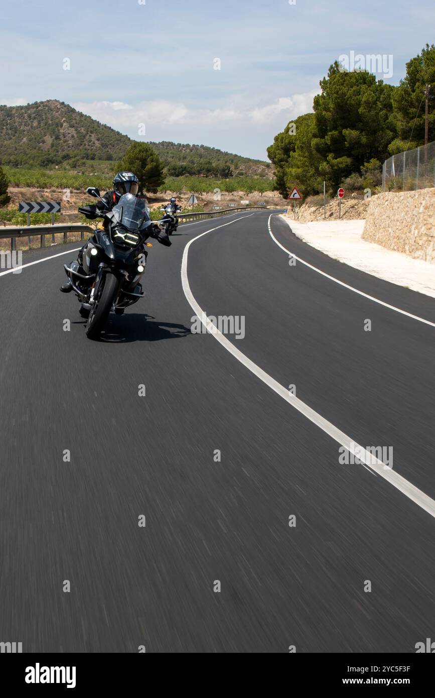 Riding a motorcycle on the open road Stock Photo - Alamy