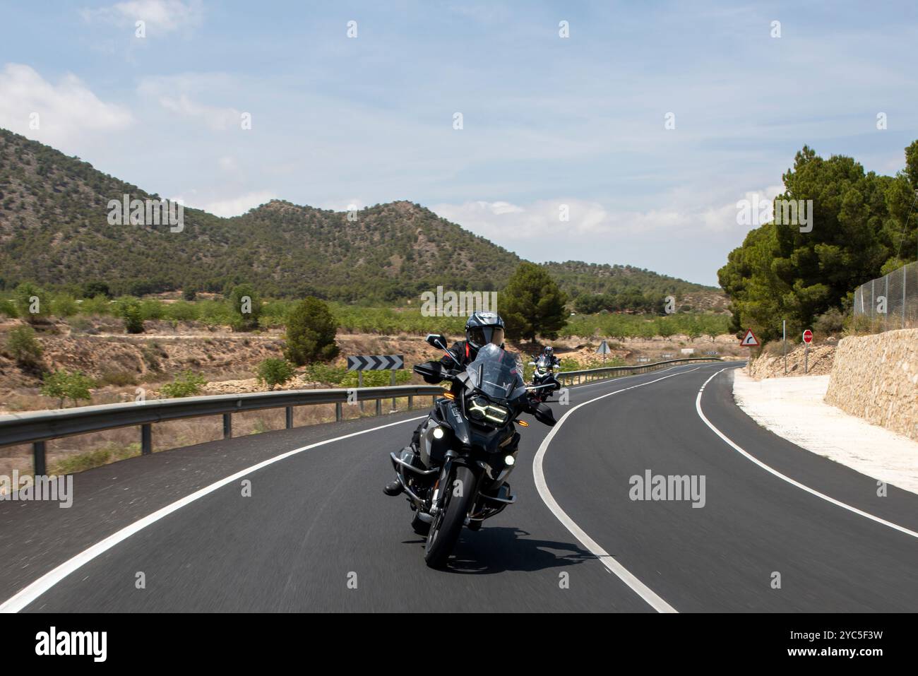 Riding a motorcycle on the open road Stock Photo - Alamy