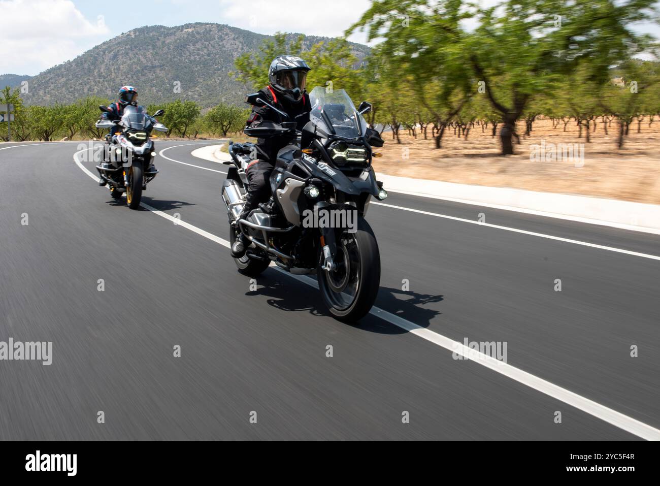 Riding a motorcycle on the open road Stock Photo - Alamy