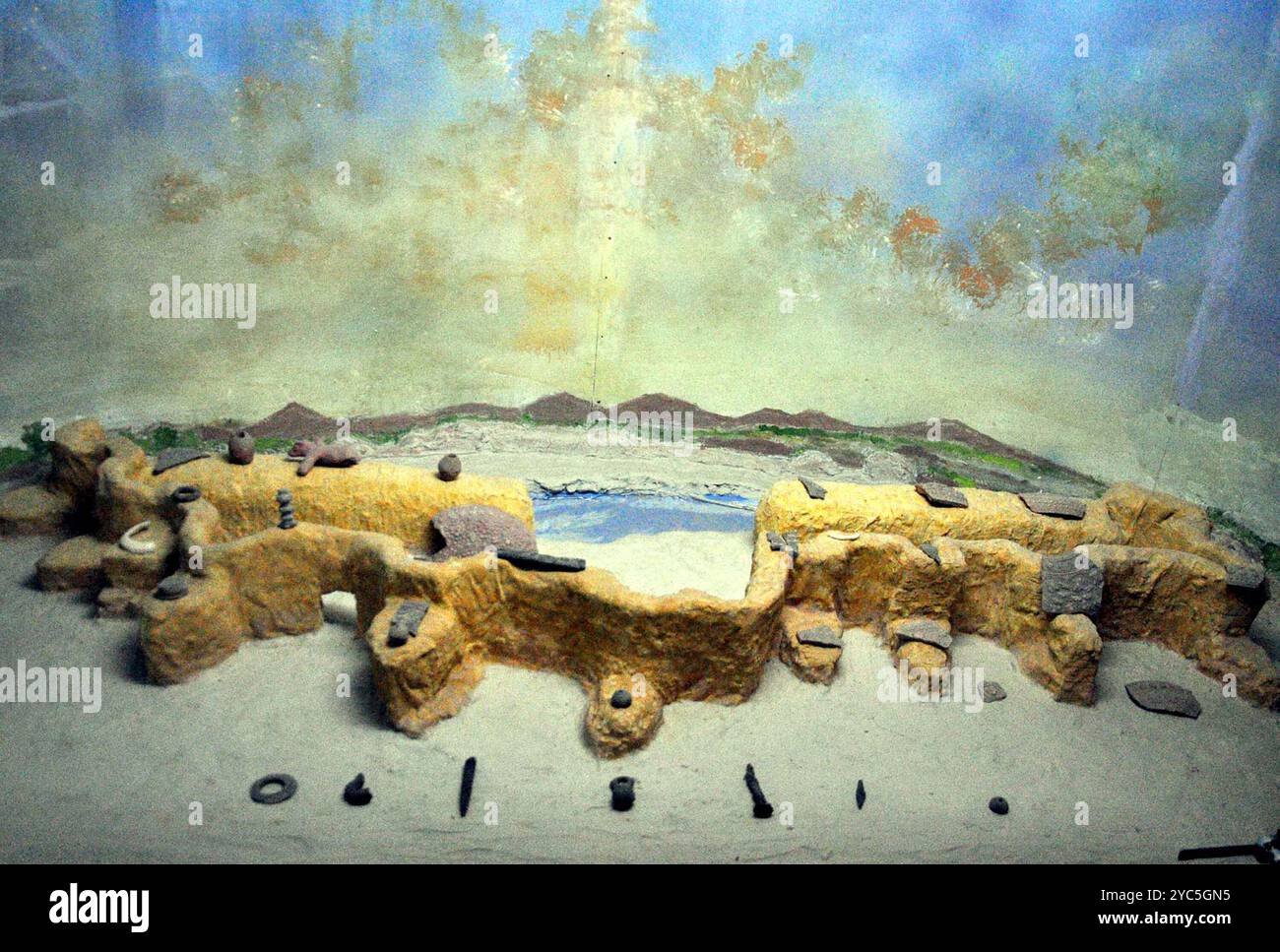 View of beautiful ancient sculptures seen fix in Sindh Museum for ...