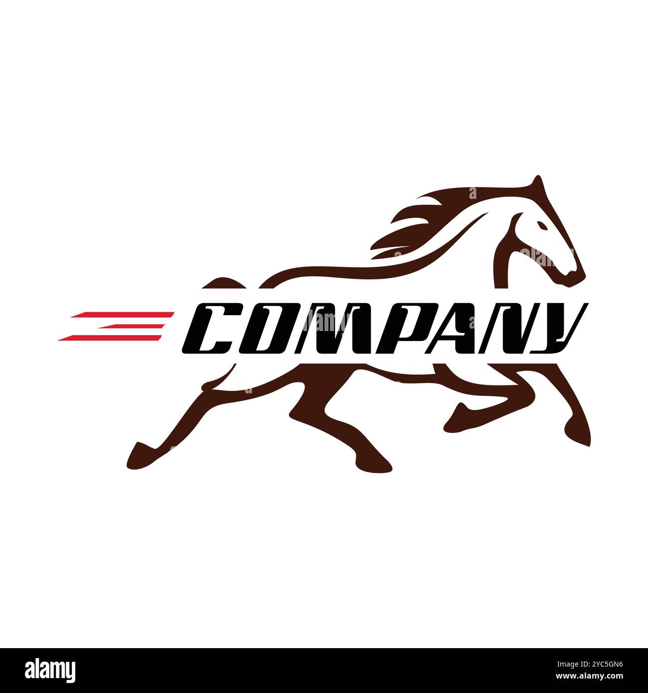 Minimalist horse logo design Cut Out Stock Images & Pictures - Alamy