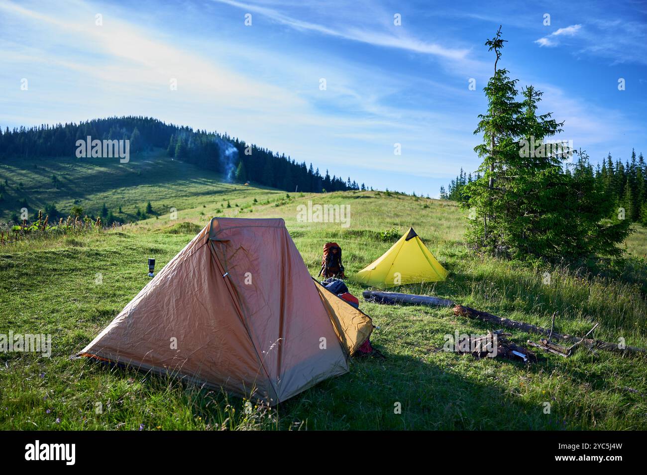 Mountaintop view distant fire hi-res stock photography and images - Alamy