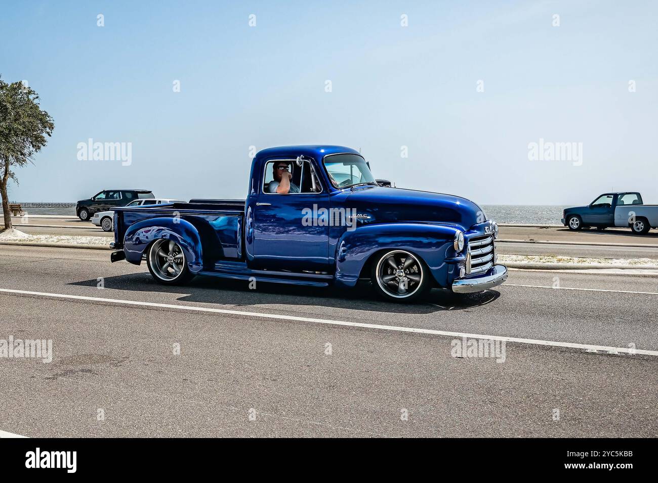 Gulfport, MS - October 04, 2023: Wide angle side view of a 1954 GMC 100 ...