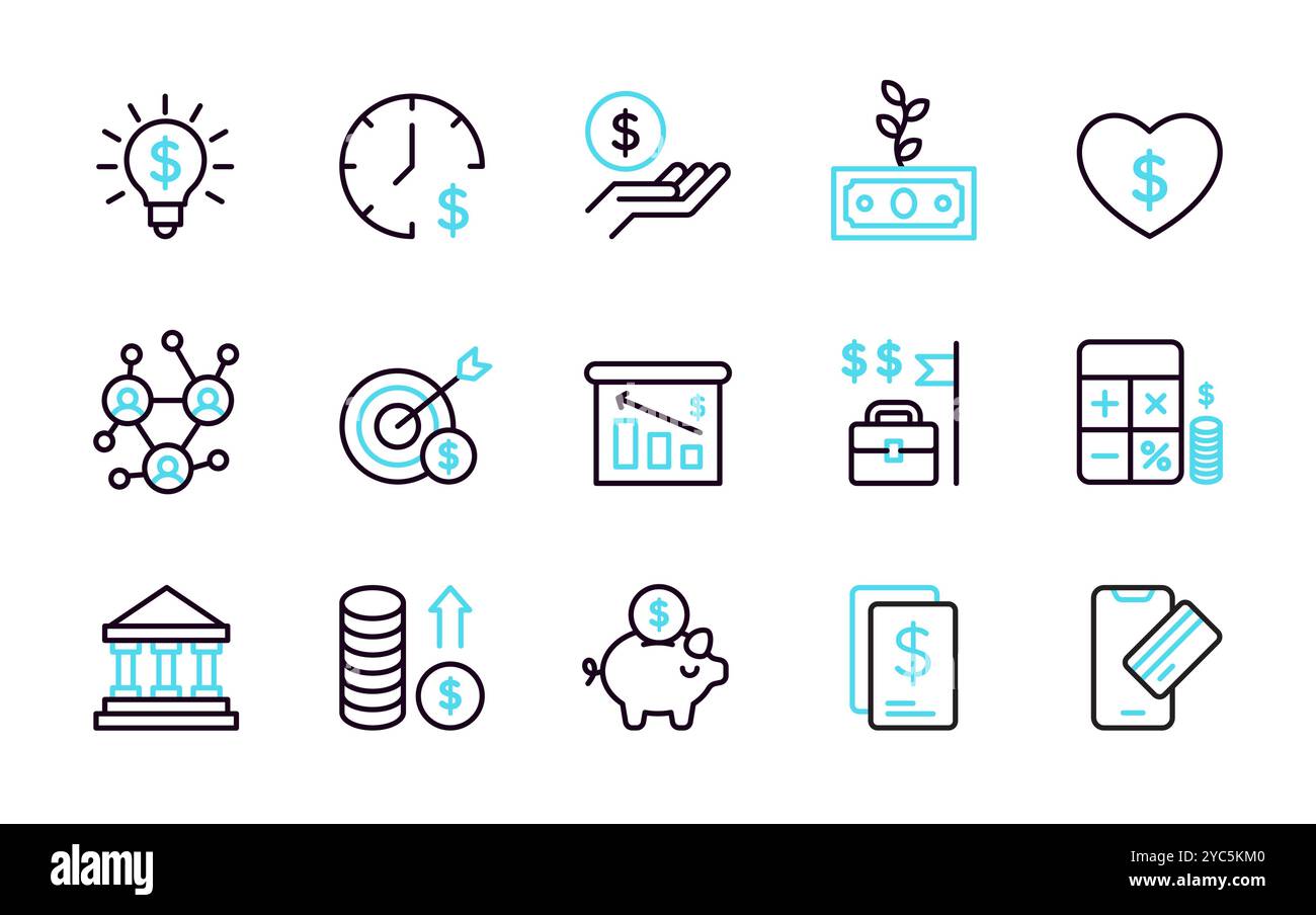Finance icons stock bond Stock Vector Images - Alamy