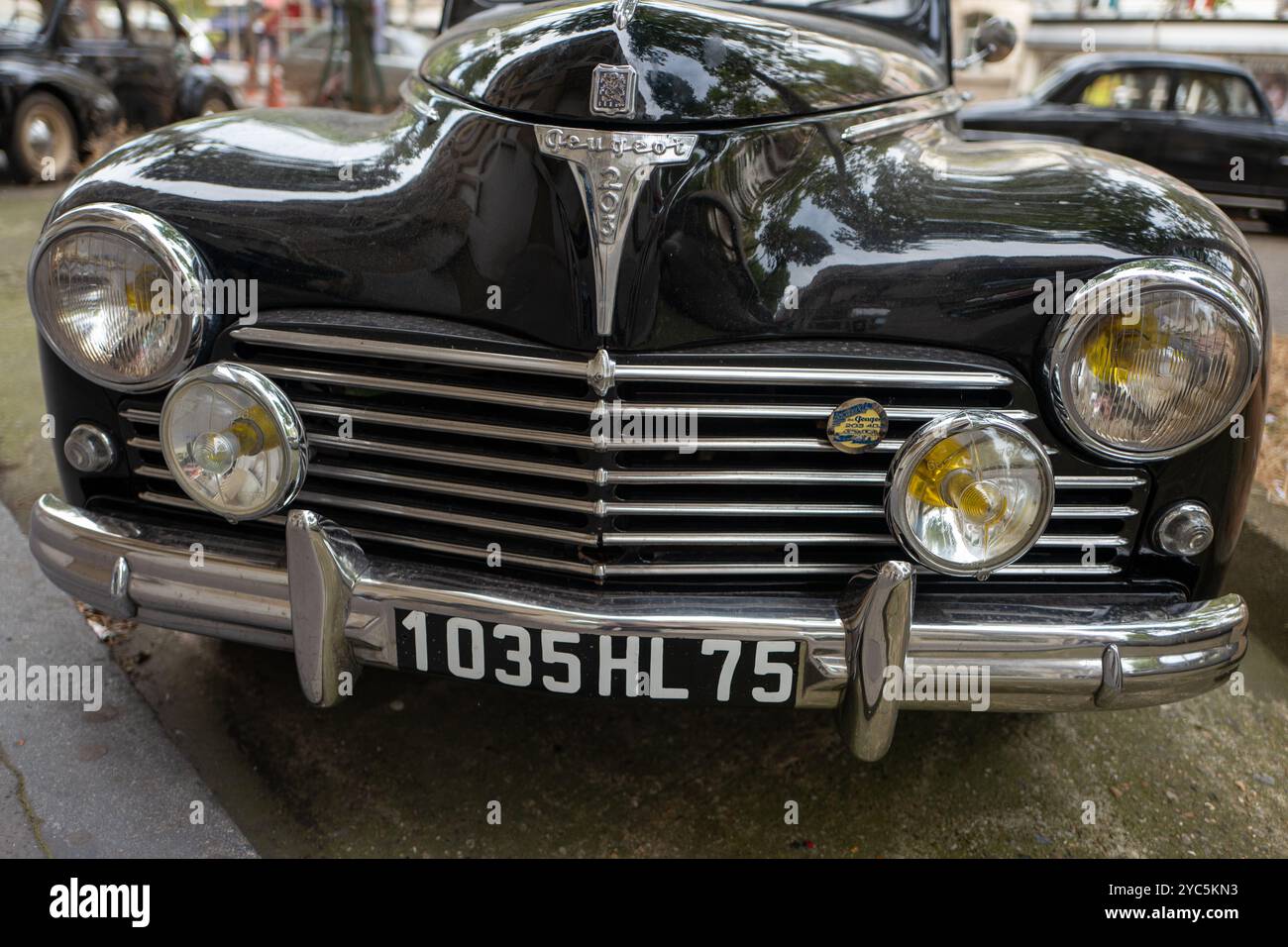 Vintage French cars, in and around central Paris, France Stock Photo ...
