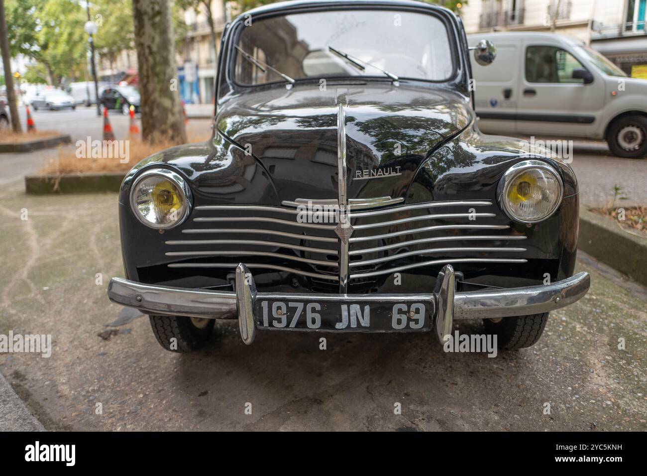 Vintage French cars, in and around central Paris, France Stock Photo ...