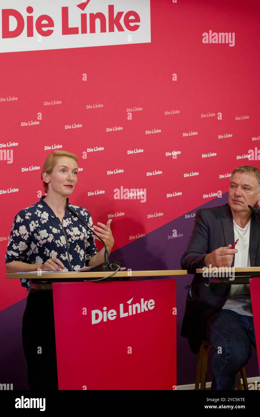 Parteivorsitzende Die Linke vor der Presse 2024-10-21 Deutschland ...