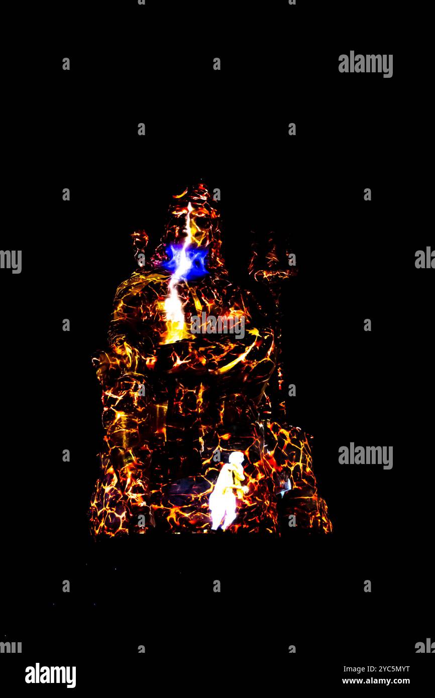 Lord Shiva as destroyer Kaal Bhairava the fierce form with dramatic ...