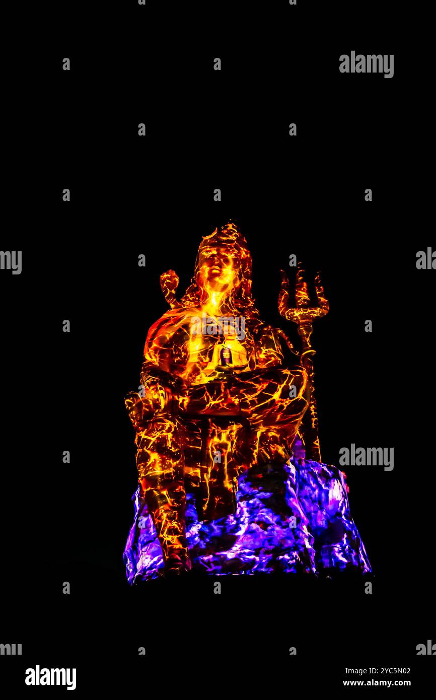 Lord Shiva as destroyer Kaal Bhairava the fierce form with dramatic ...