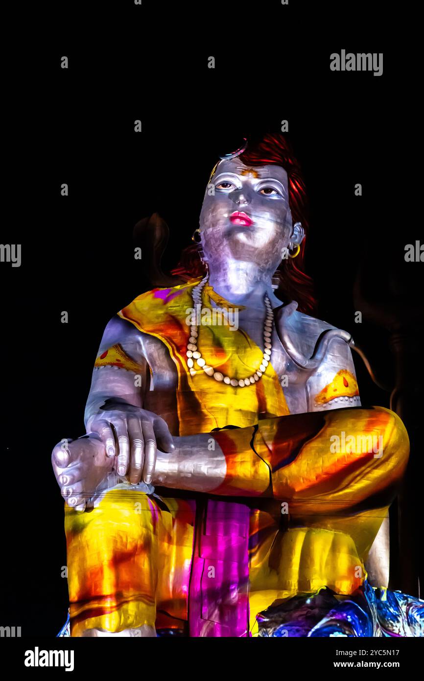 Statue of Hindu God Lord Shiva Ardhnarishwar in Meditation Posture with ...
