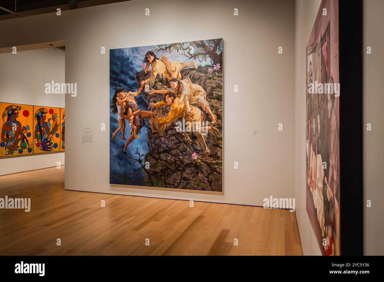 Indigenous artwork hanging on the wall inside the Art Gallery of ...