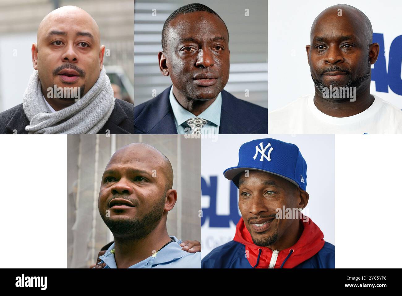 This combination photo shows, clockwise from top left, Raymond Santana ...