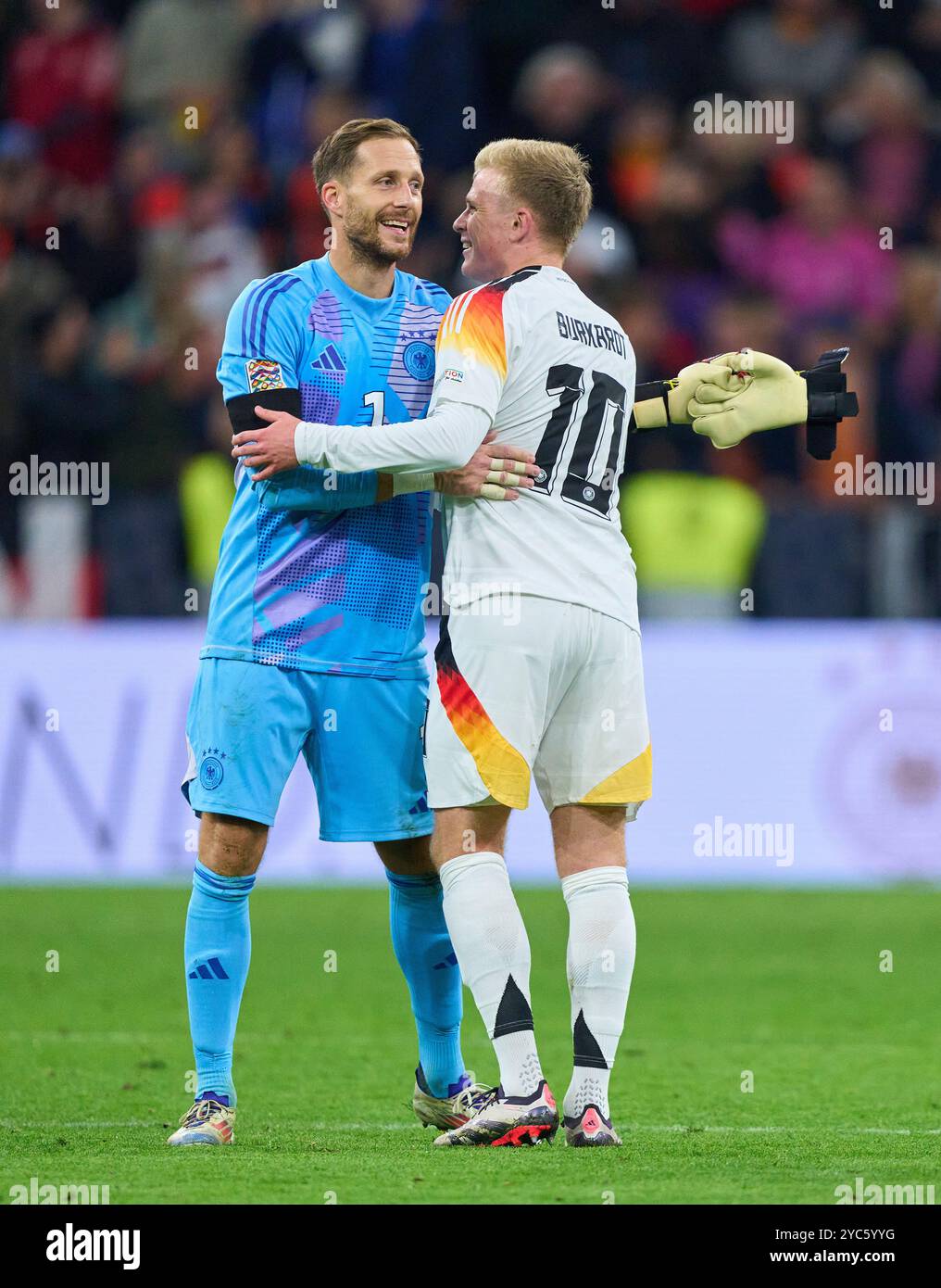 Oliver Baumann, DFB 1 Jonathan Burkhardt, DFB 10 celebrate after the ...