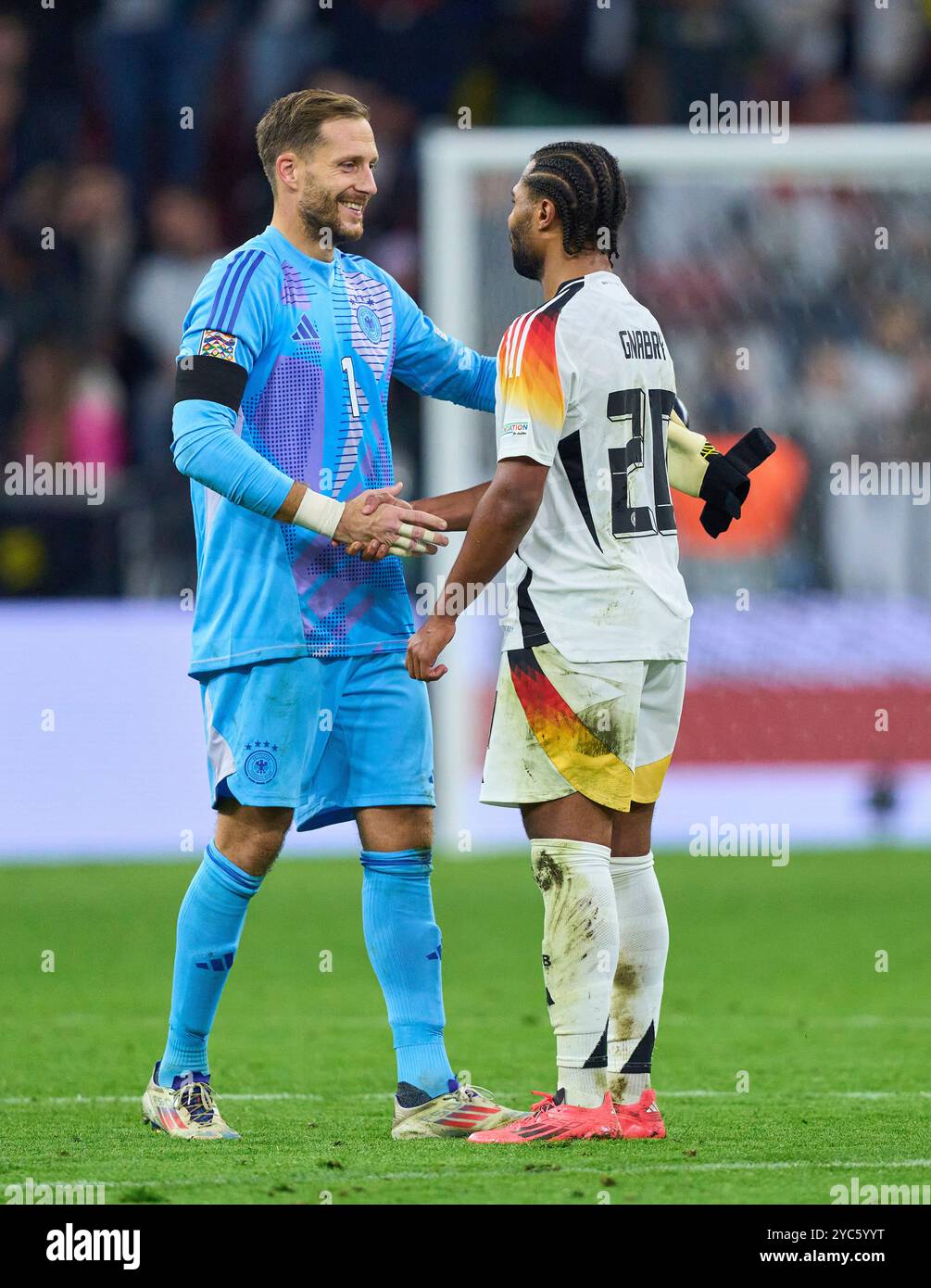 Oliver Baumann, DFB 1 Serge Gnabry, DFB 20 celebrate after the UEFA ...