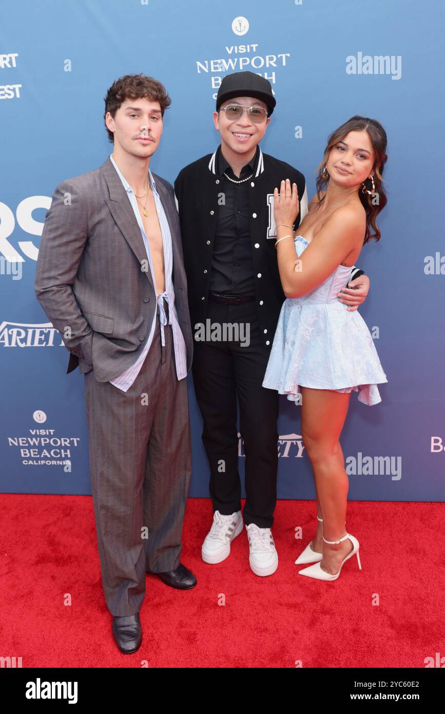 Noah Beck, Justin Wu, and Siena Agudong attend the 25th Annual Newport ...