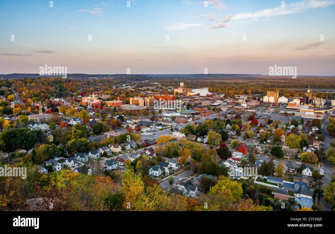 Overhead View of Downtown Red Wing, Minnesota, in Fall Stock Photo - Alamy