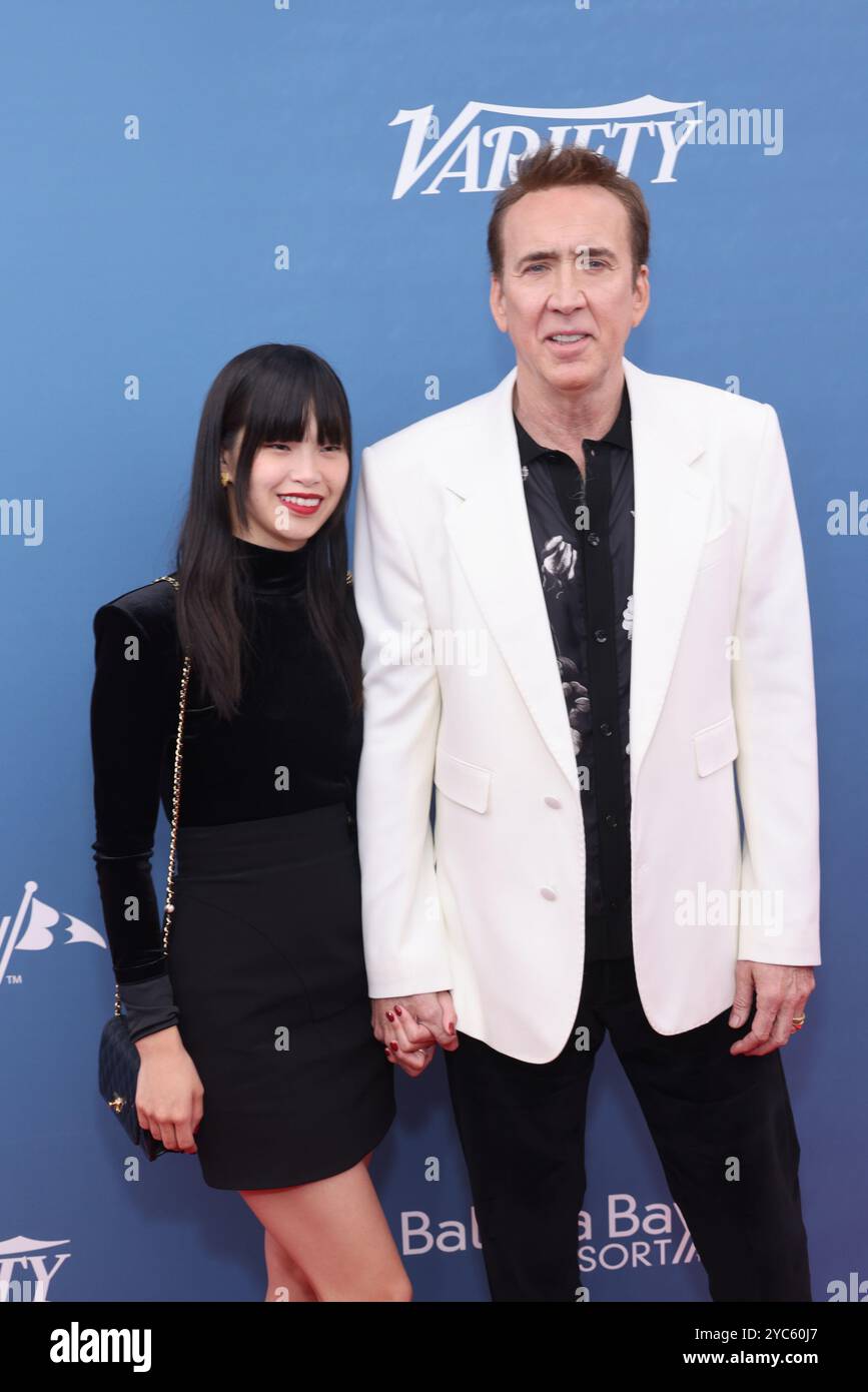 Nicholas Cage and Riko Shibata attend the 25th Annual Newport Beach ...