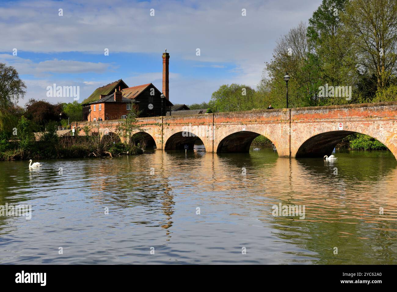 The Tramway Bridge over the River Avon, Stratford-upon-Avon town ...
