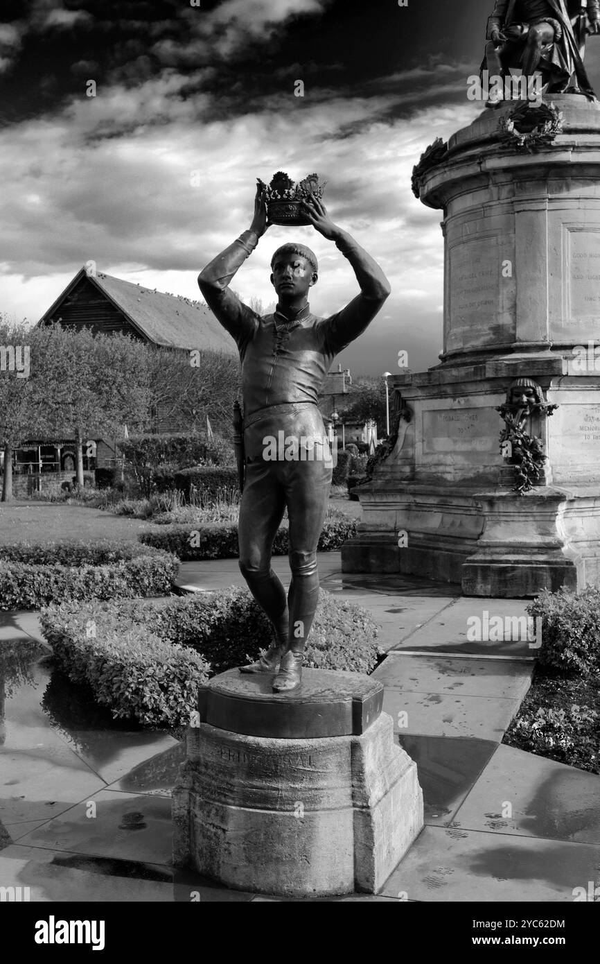 Statue of Prince Hal on the Gower Memorial in Bancroft gardens ...