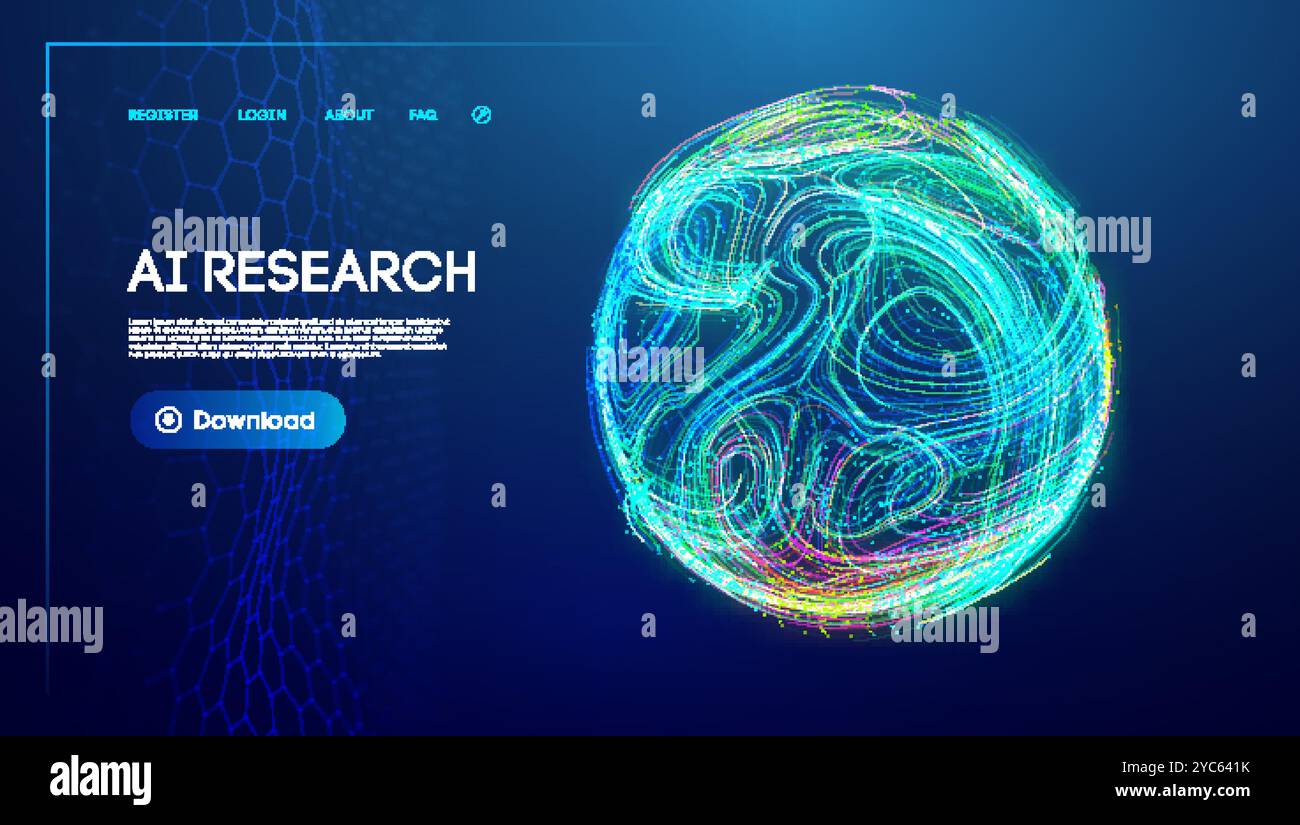 Artificial intelligence research and technology with digital network ...