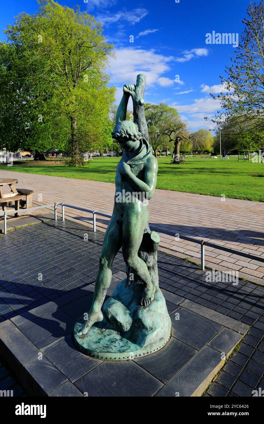 Statue of Hermaphroditus in Bancroft Gardens, Stratford upon Avon town ...