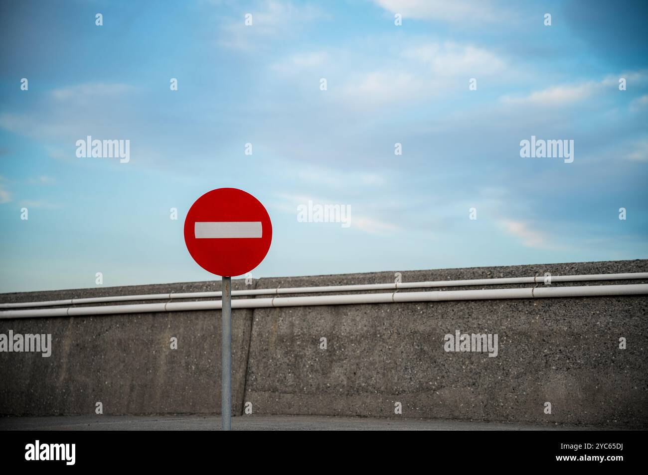 No Entry Traffic Sign Against a Clear Sky Background Stock Photo - Alamy