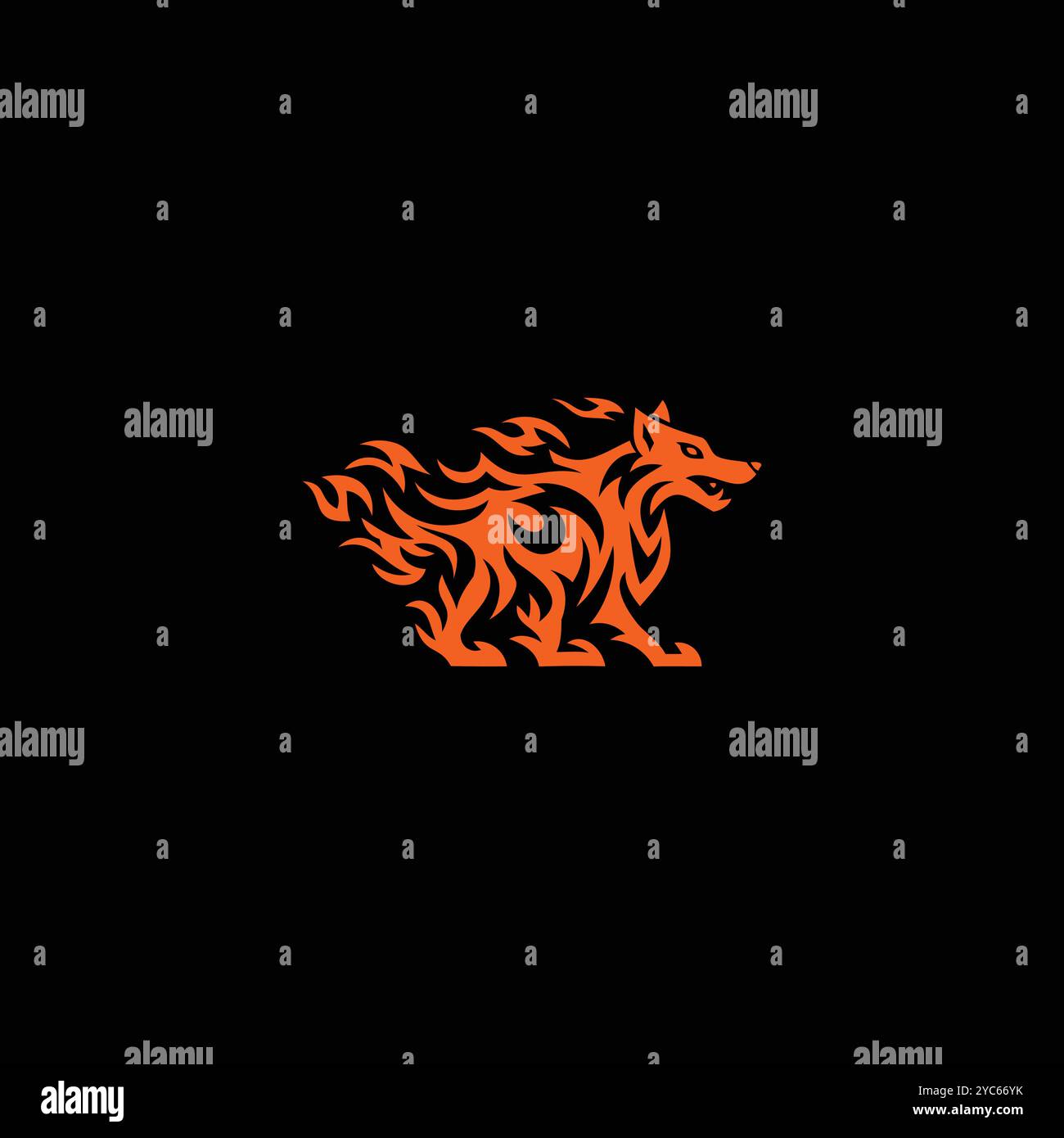 Wolf head wings logo hi-res stock photography and images - Alamy