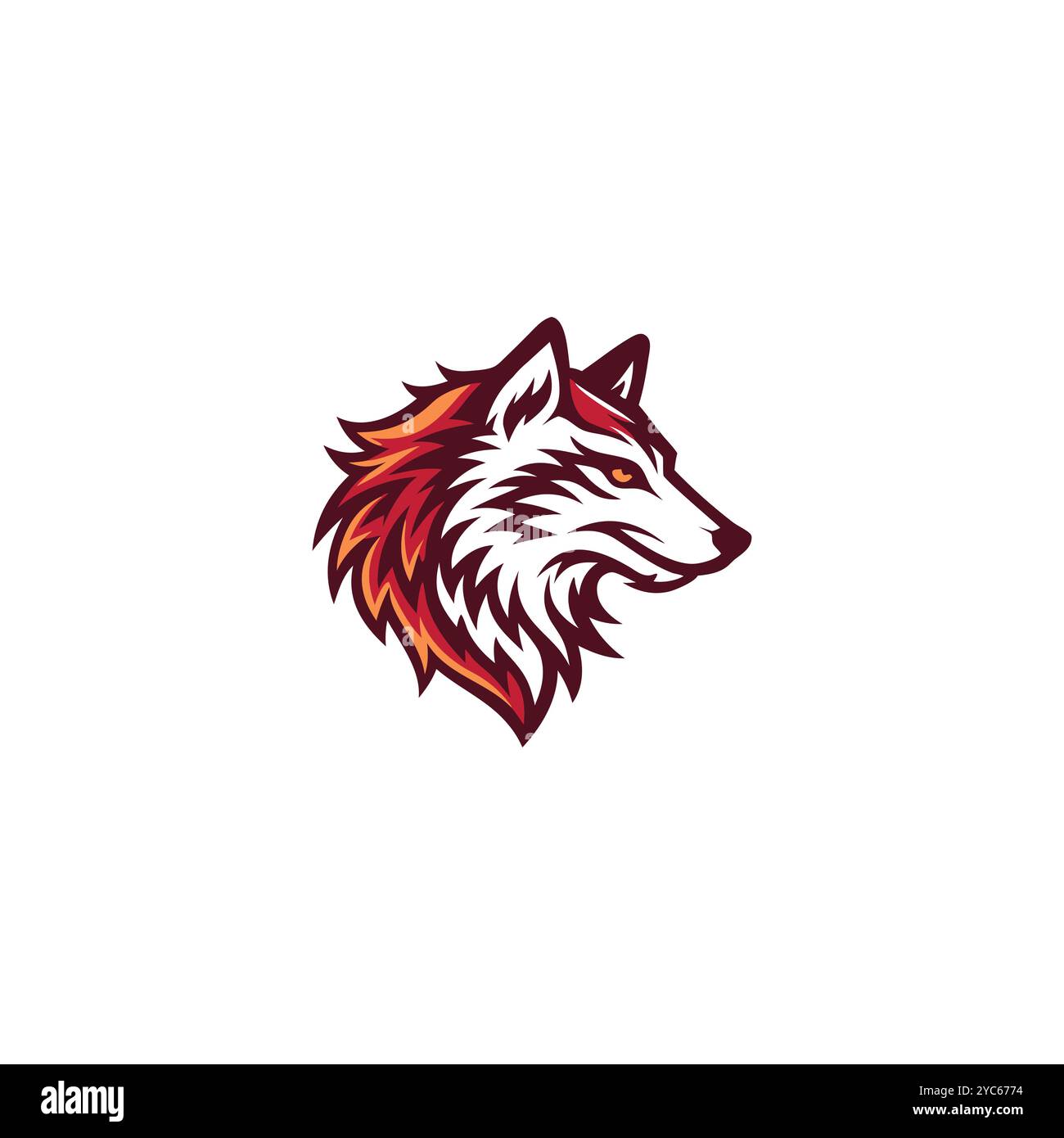 Wolf Logo. Powerful and unique trendy iconic Simple Wolf Logo Stock ...
