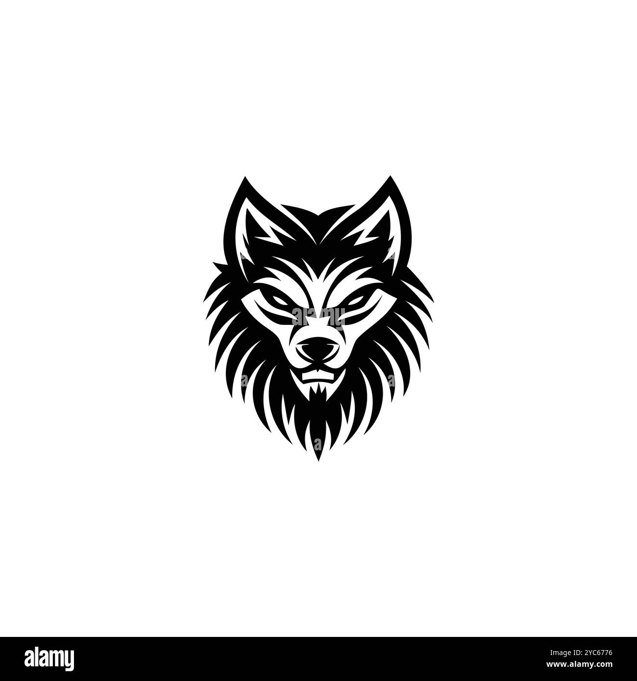 Wolf head wings logo hi-res stock photography and images - Alamy