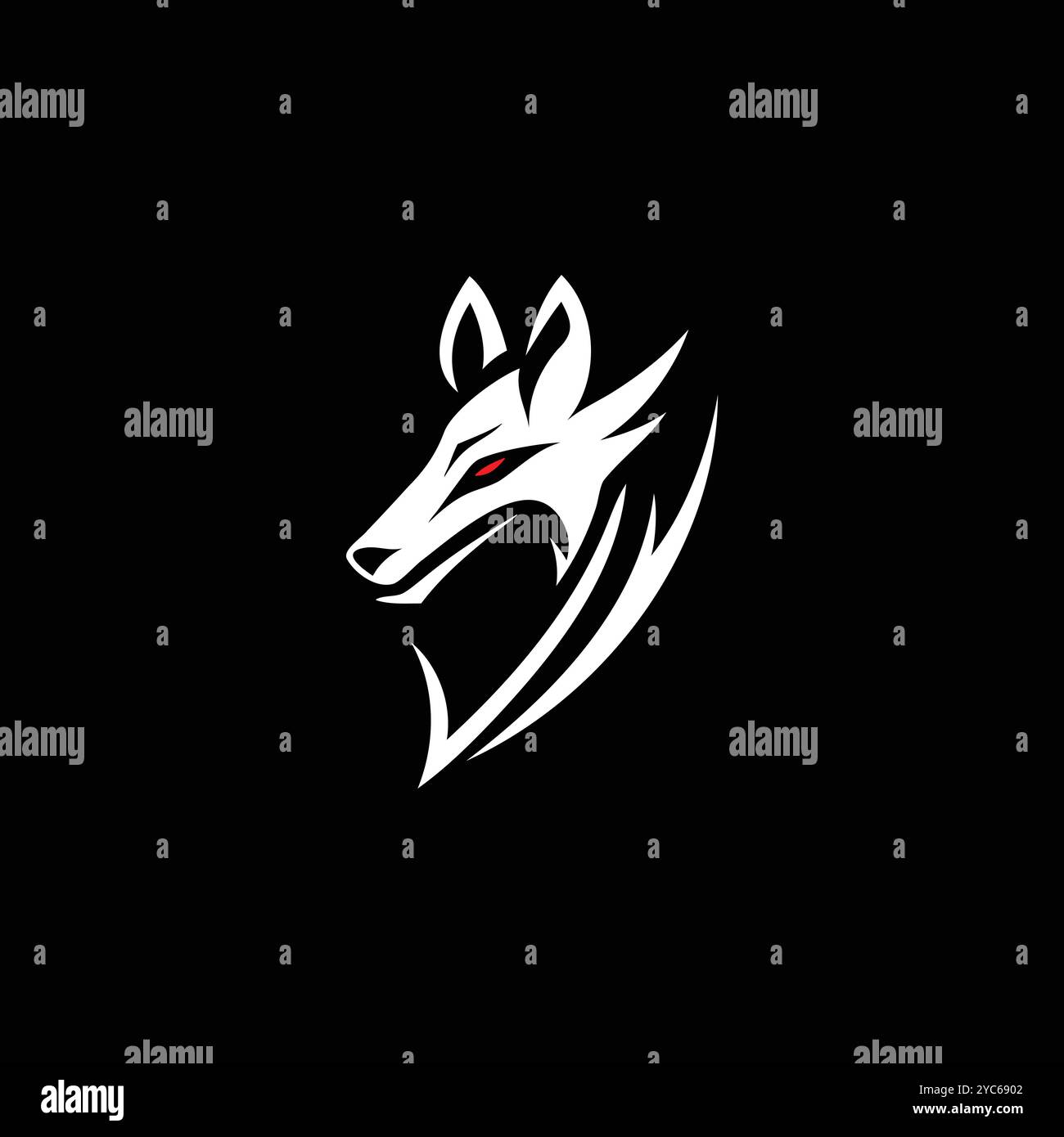 Wolf Logo. Powerful and unique trendy iconic Simple Wolf Logo Stock ...