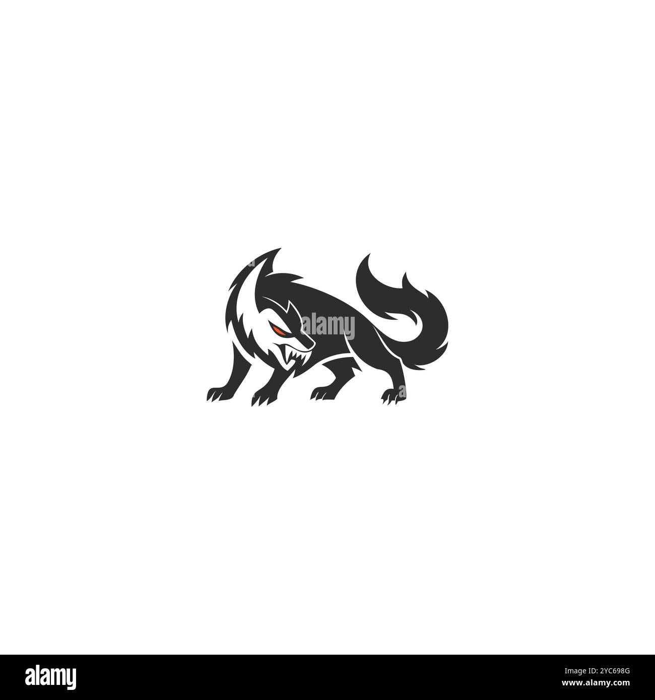 Wolf head wings logo hi-res stock photography and images - Alamy