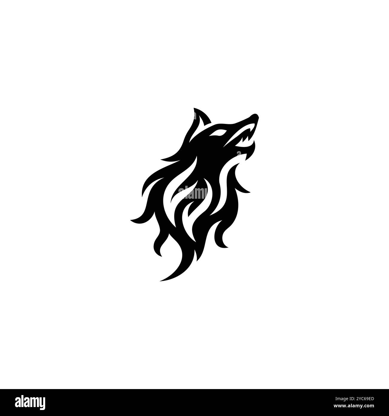 Wolf Logo. Powerful and unique trendy iconic Simple Wolf Logo Stock ...