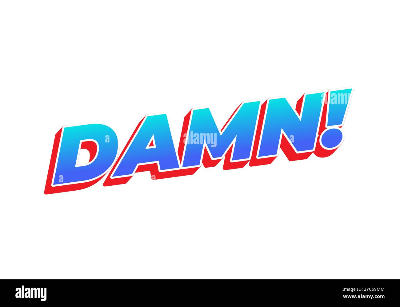 Damn. Text effect design with modern color and 3D look Stock Vector ...