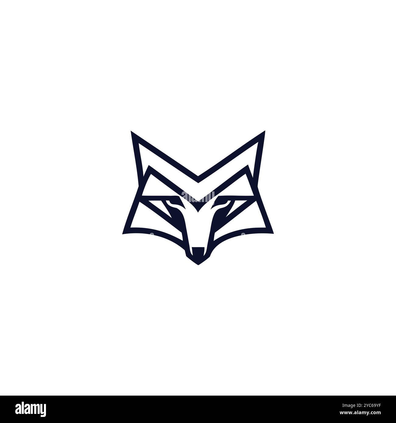 Dynamic wolf head logo hi-res stock photography and images - Alamy